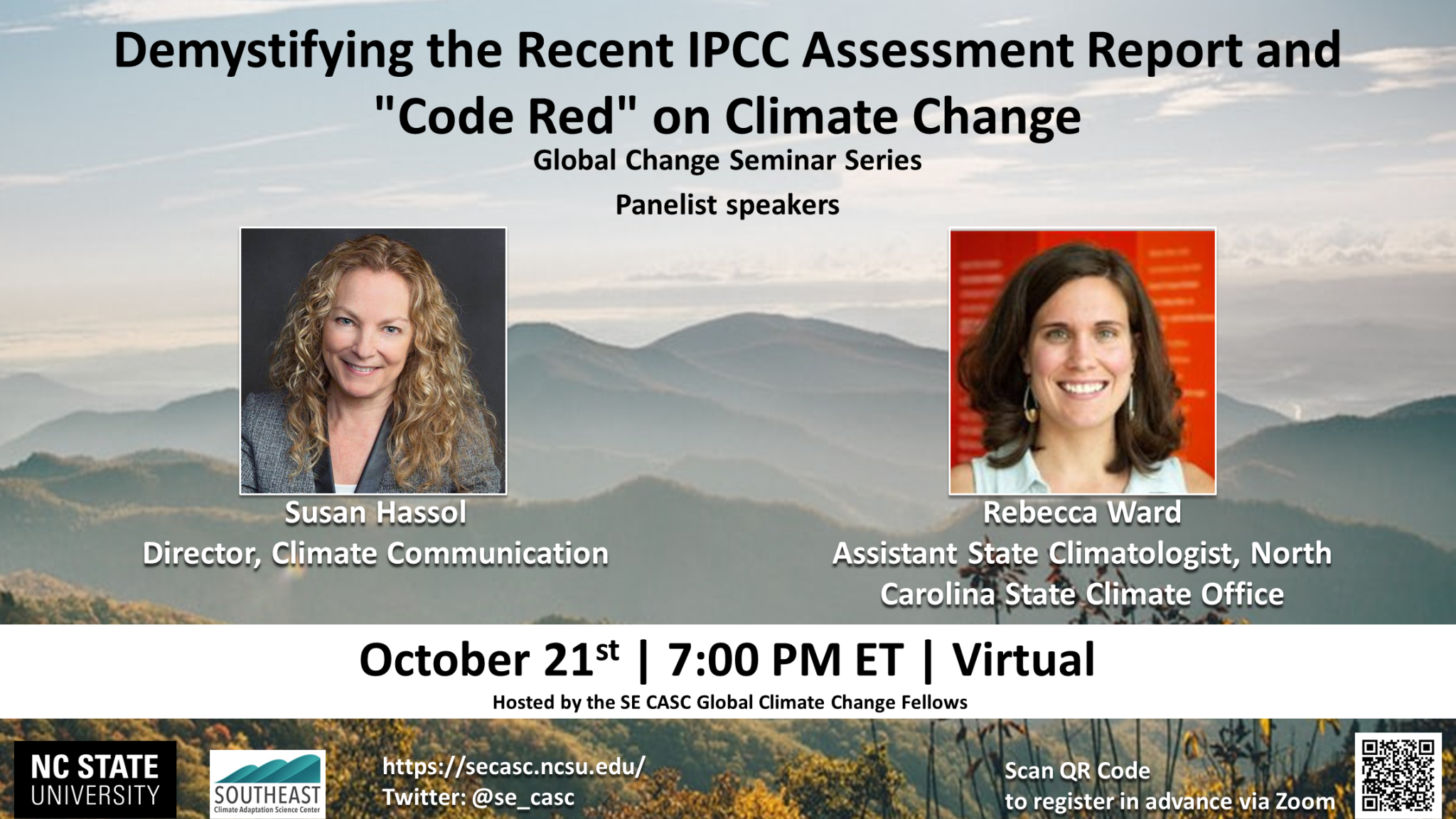 Oct. 21, 7PM Seminar - Demystifying the Recent IPCC Assessment Report ...